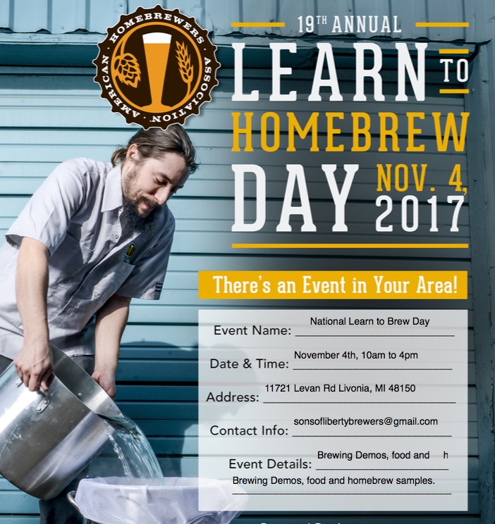 National Learn to Homebrew Day | Son of Liberty Home Brew Club